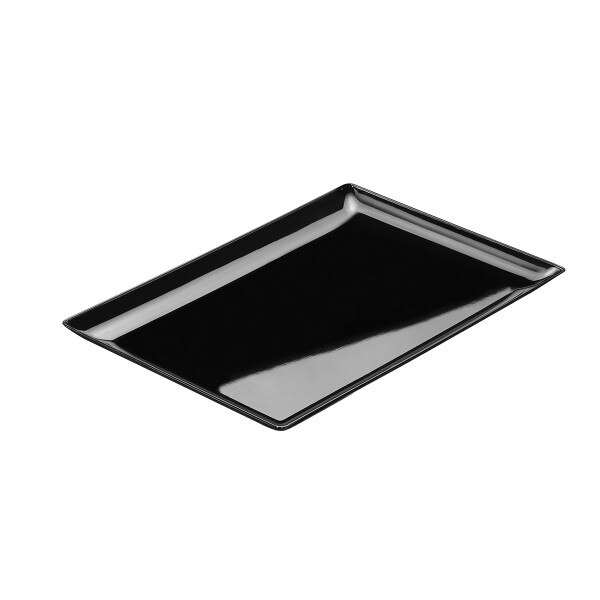 Set platouri dreptunghiulare MANK din plastic negru pentru aperitive ...