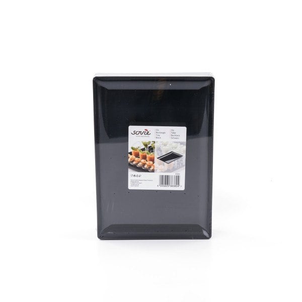 Set platouri dreptunghiulare MANK din plastic negru pentru aperitive ...
