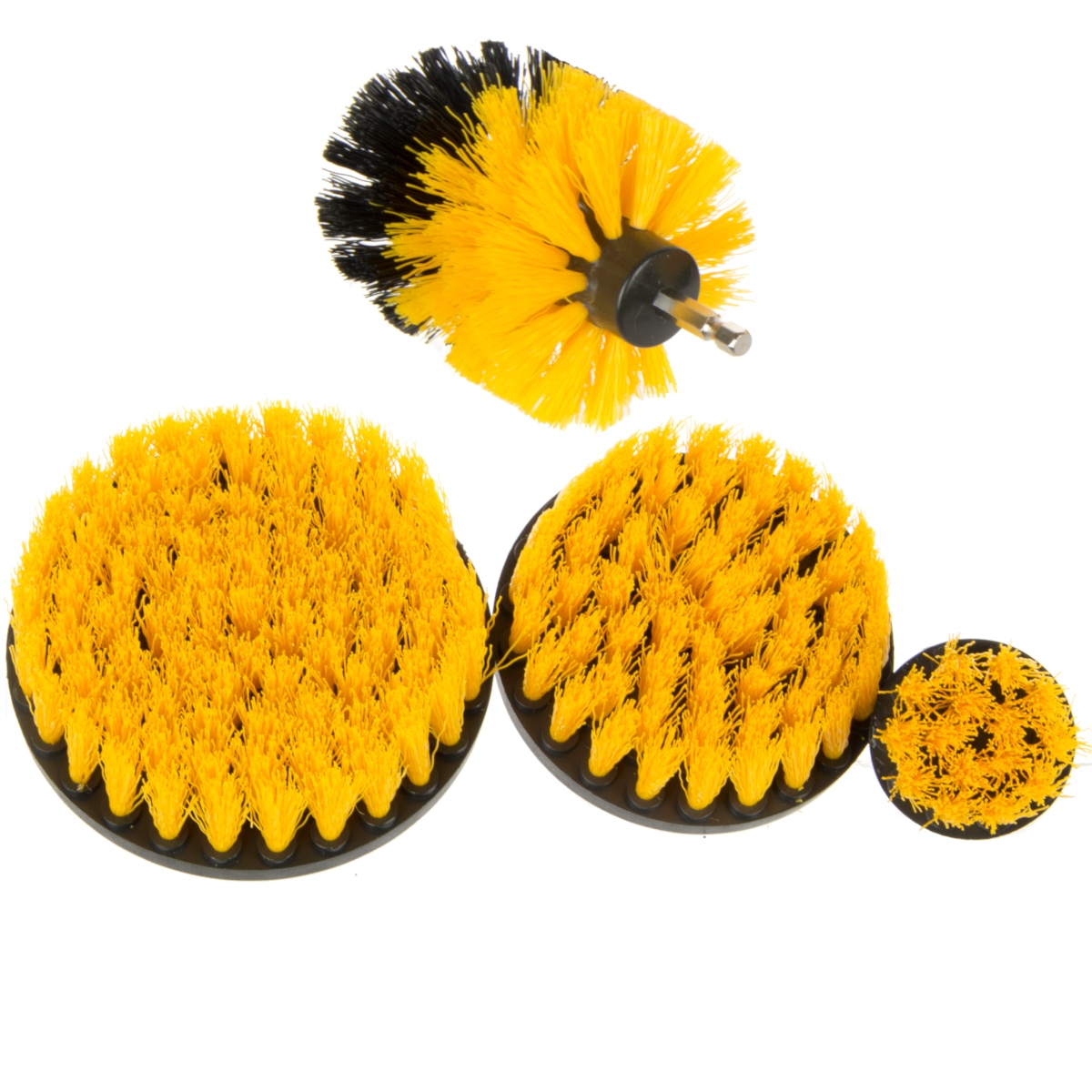 Set 4 perii de curatare, Silver, Nylon, Negru/Galben - eMAG.ro