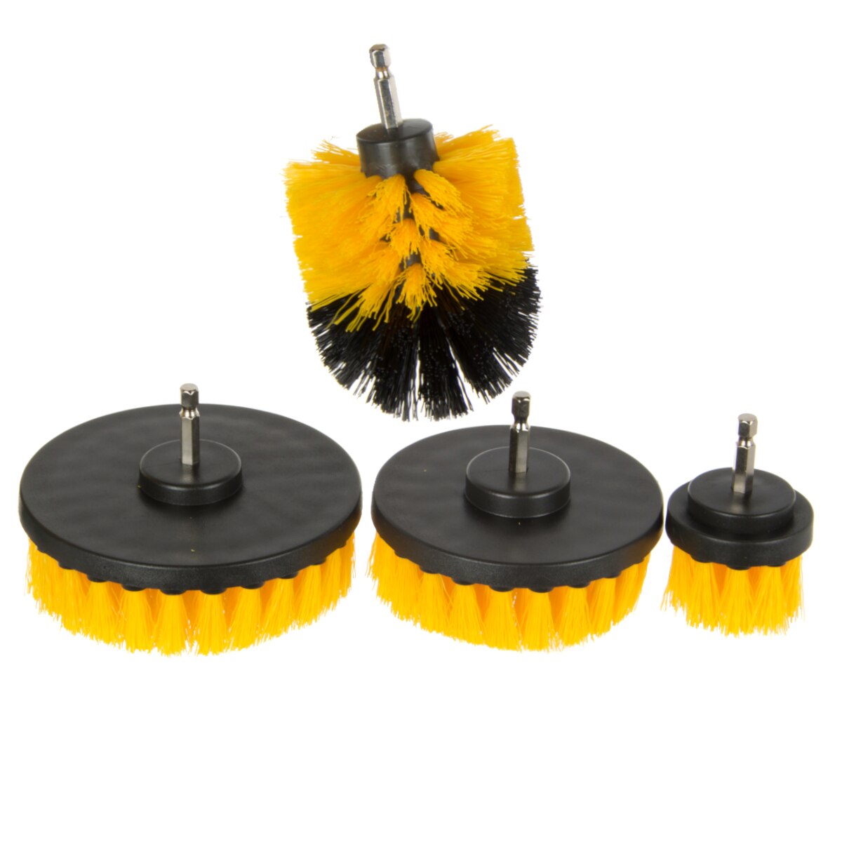 Set 4 perii de curatare, Silver, Nylon, Negru/Galben - eMAG.ro