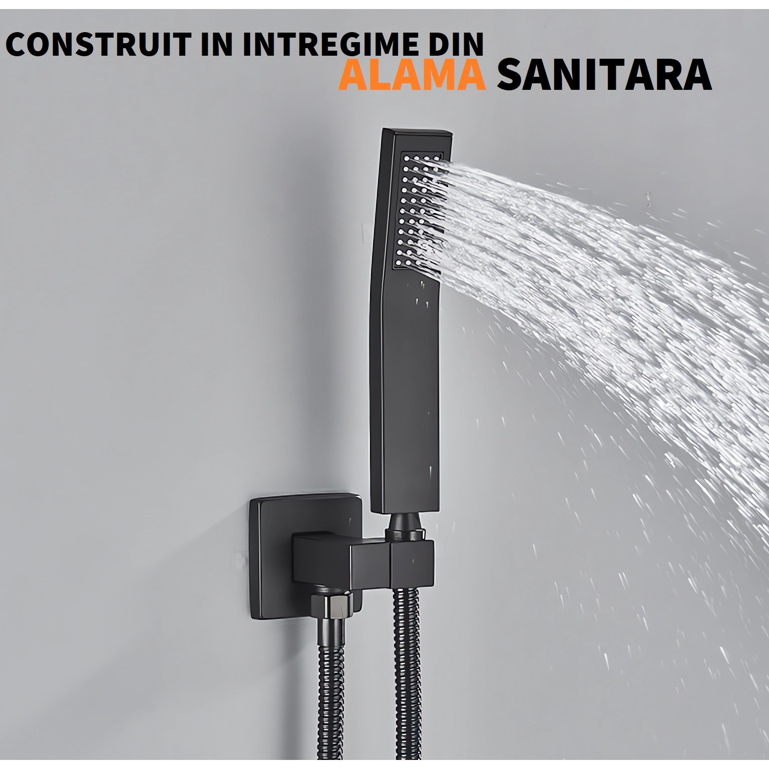 Set de dus cu termostat si para LED de 40 cm, cu turbina generatoare de ...
