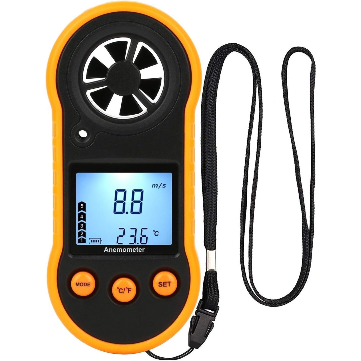 Anemometru digital, Sunmostar, Galben/Negru - eMAG.ro