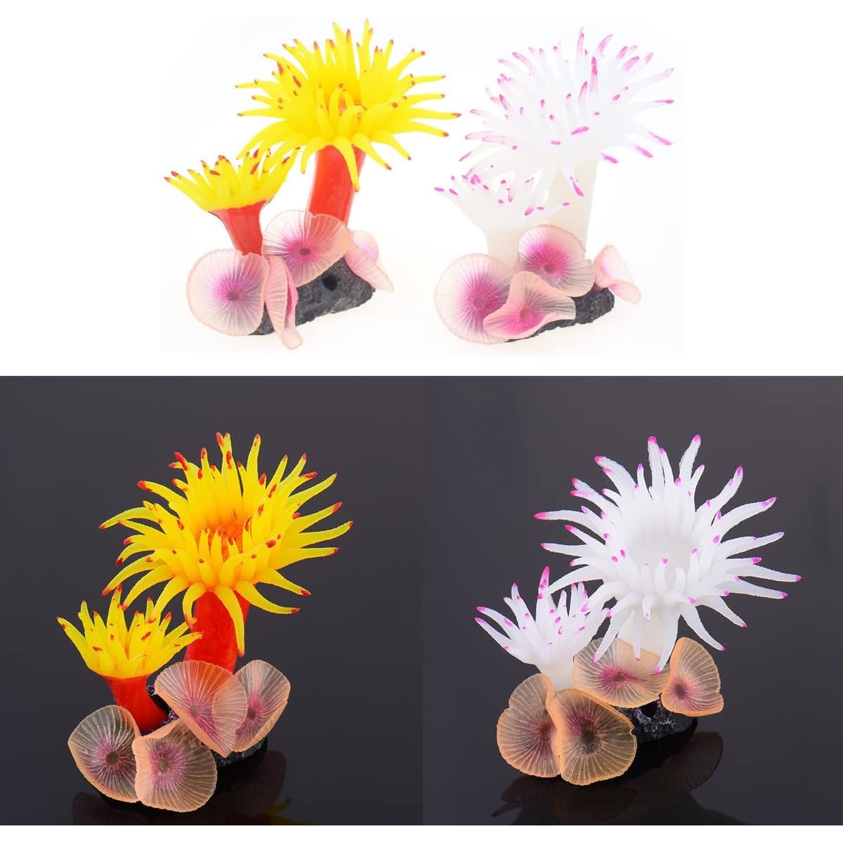 Set 2 plante decorative acvariu, Plastic, Multicolor - eMAG.ro