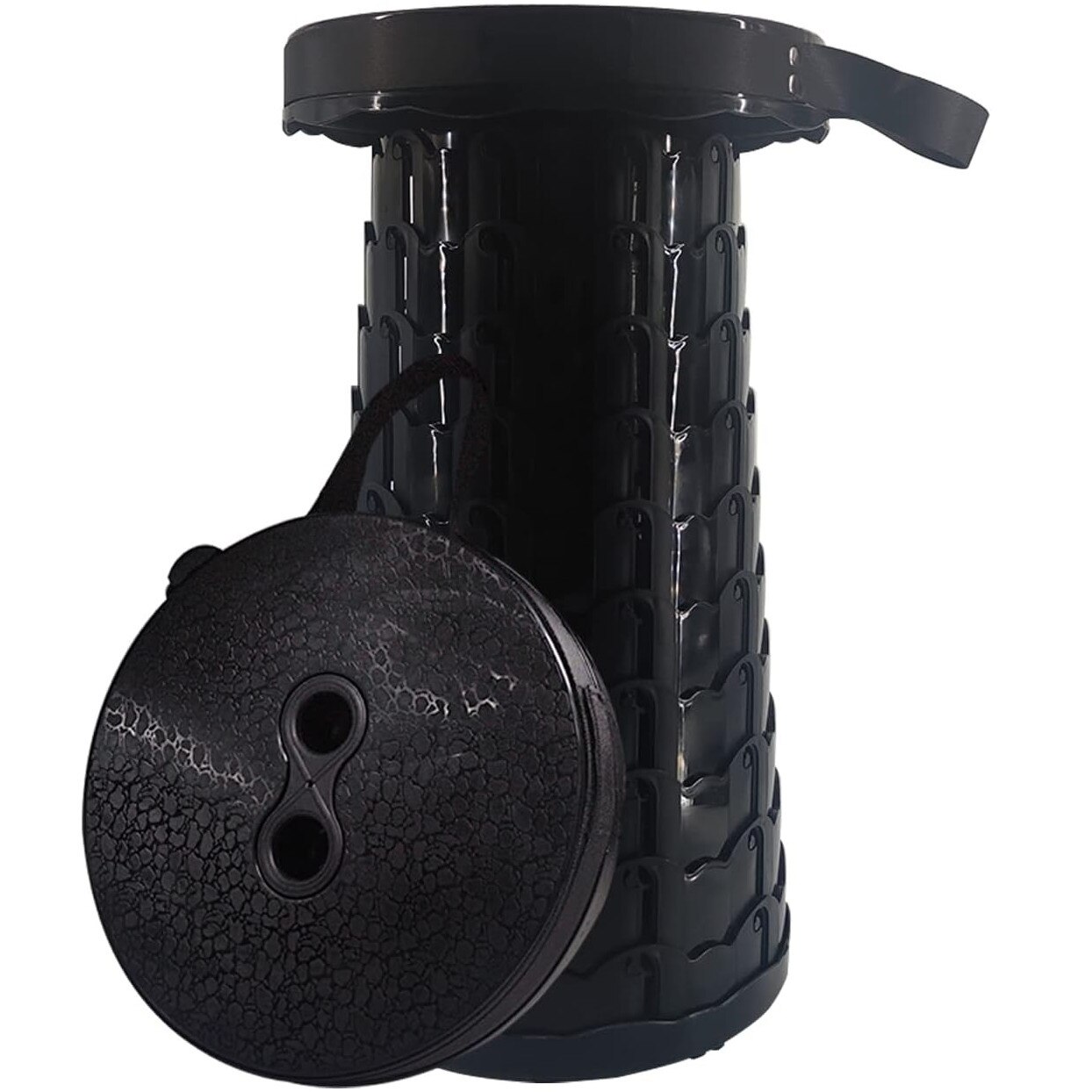 Scaun telescopic pliabil/retractabil pentru camping si pescuit, 45 cm ...