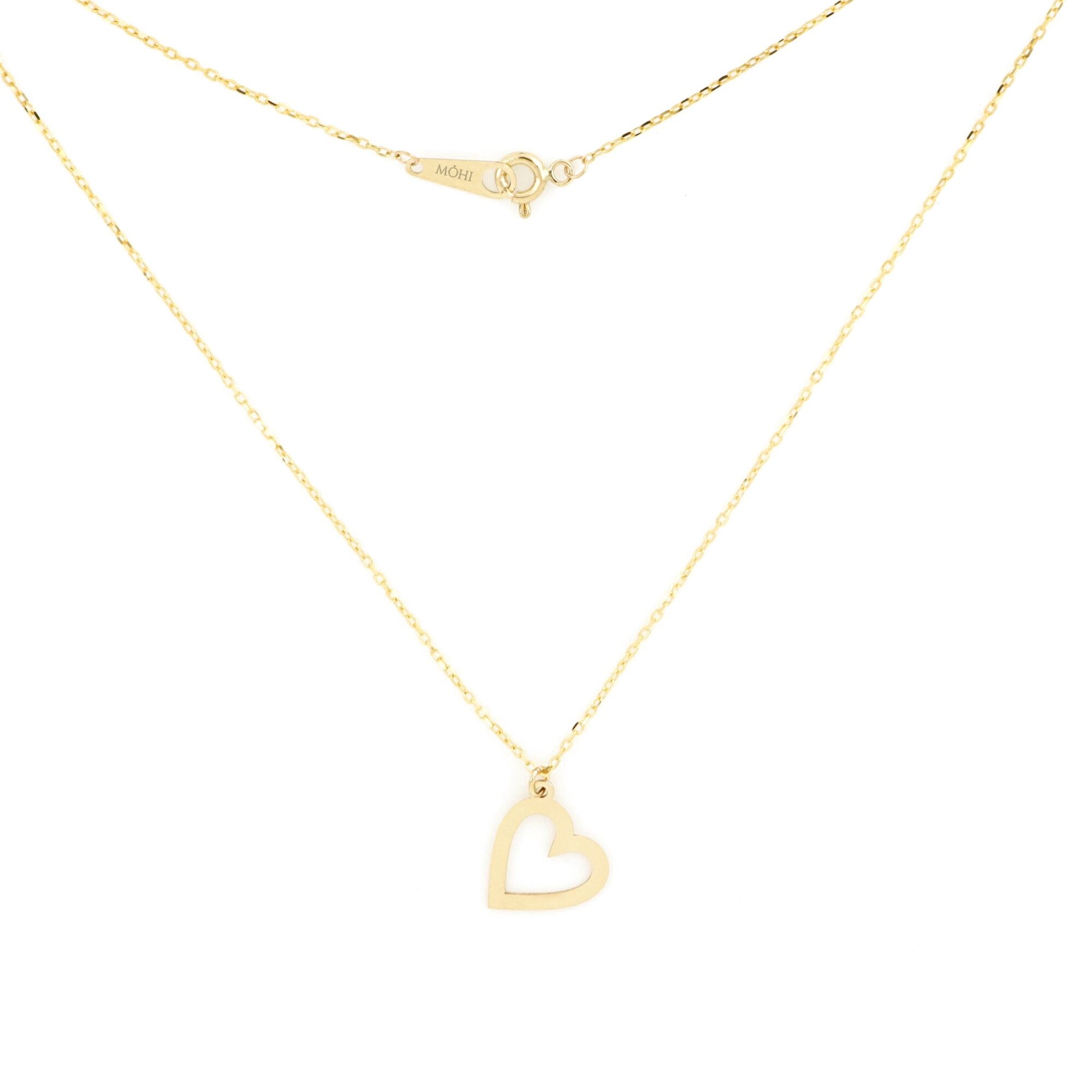 Lant cu element mobil in forma de inimioara, aur 14k - eMAG.ro