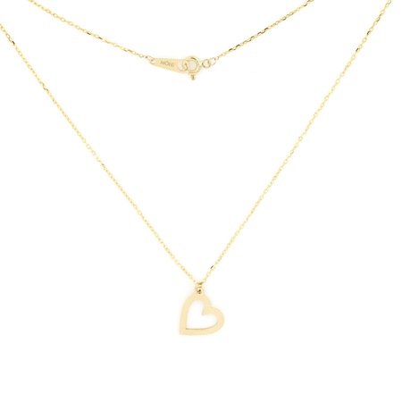 Lant cu element mobil in forma de inimioara, aur 14k - eMAG.ro