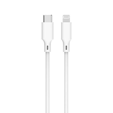 Cablu USB-C - Lightning, PD 27W, 2m, alb, Well - eMAG.ro