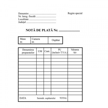 Nota de plata autocopiativa, A6 - eMAG.ro