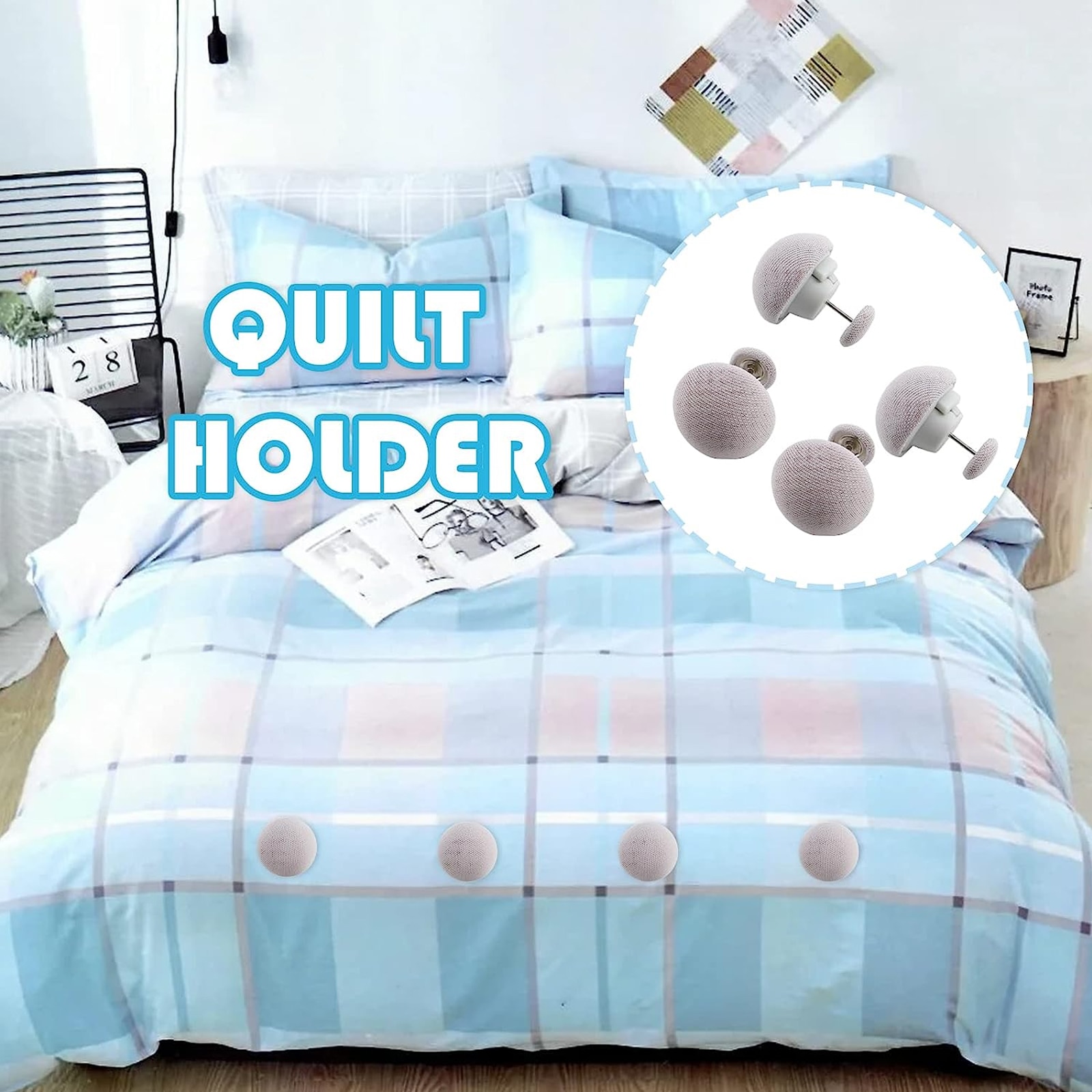 Set cleme plapuma, Darklove, 18 seturi, Design de deblocare cu un ...