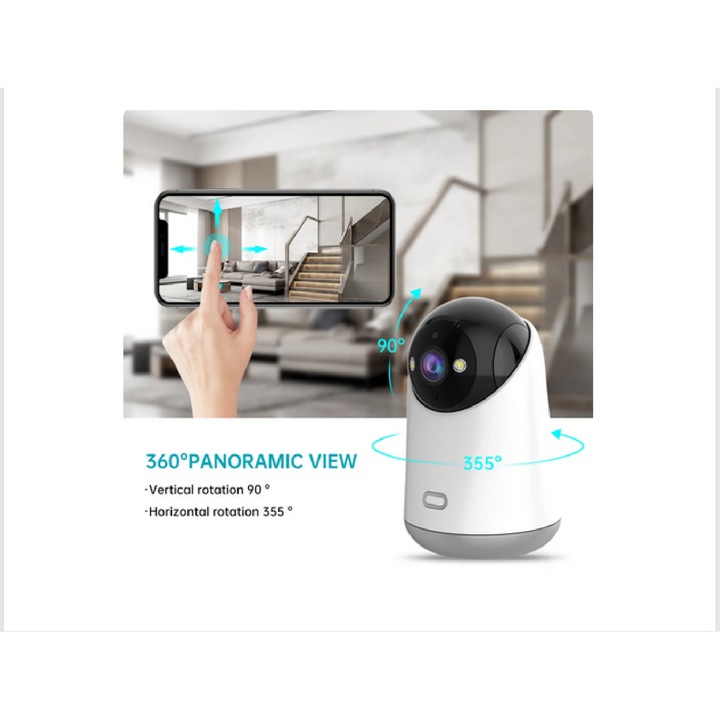 Camera Supraveghere/Baby Monitor, Lenovo, 5MP Smart IP, 2.4 5G Wifi ...