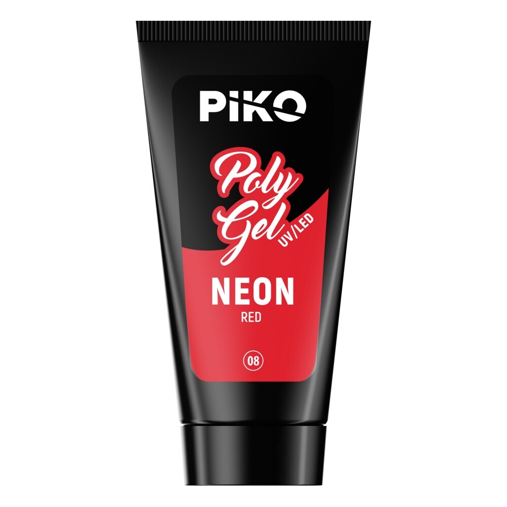 Gel UV constructie, Polygel color, Piko Neon, 30 ml, 08 Red - eMAG.ro