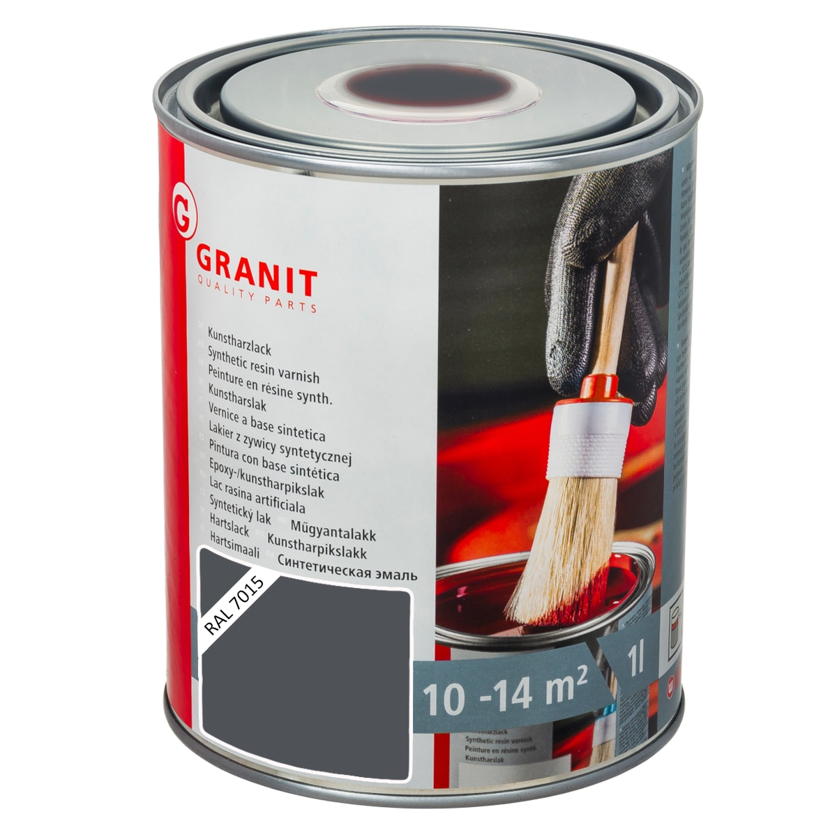 Lac pe baza de rasina sintetica, Granit, 1l, Gri - eMAG.ro