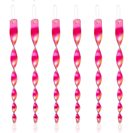 Set 12 tije reflectorizante anti-pasari, Plastic, 30 cm, Roz - eMAG.ro