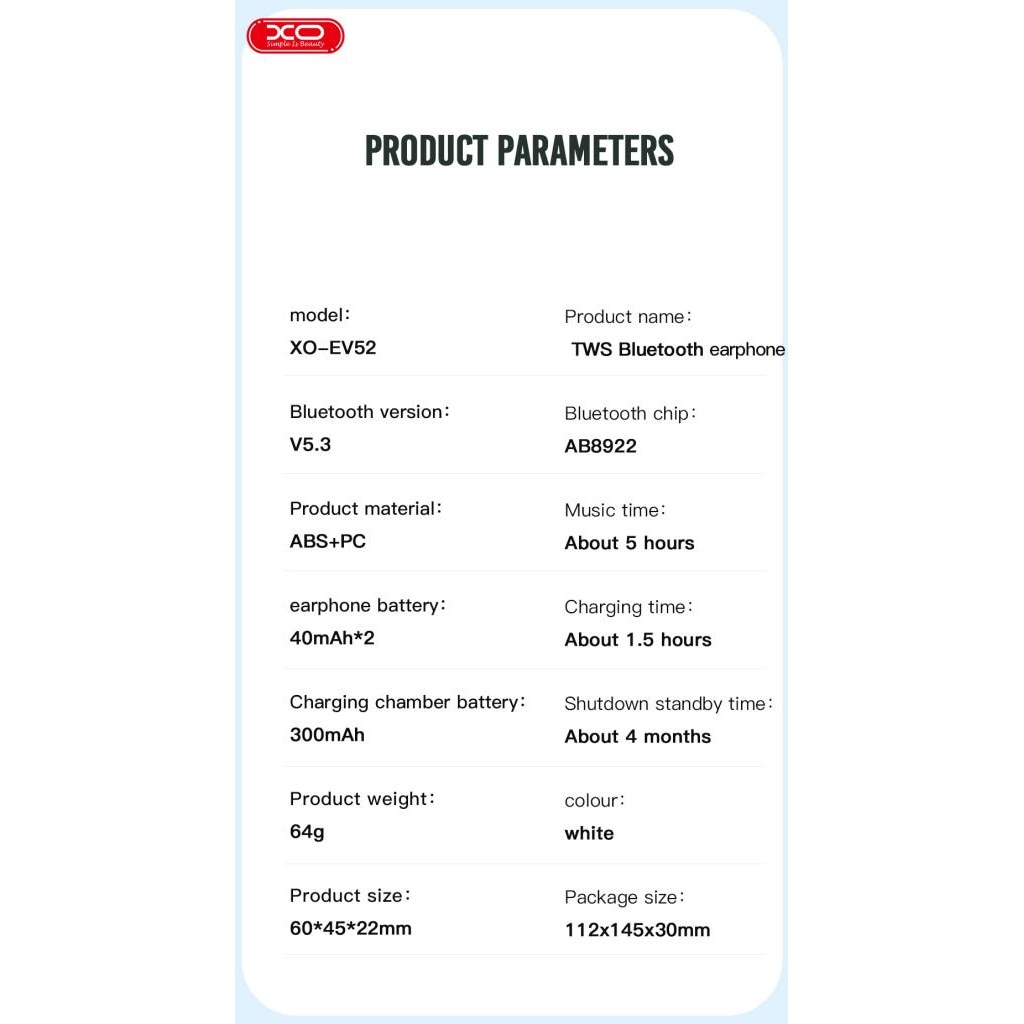Vezeték nélküli fülhallgató Airpods Pro 2, XO - EV52, 5th Generation, TWS, fehér - eMAG.hu