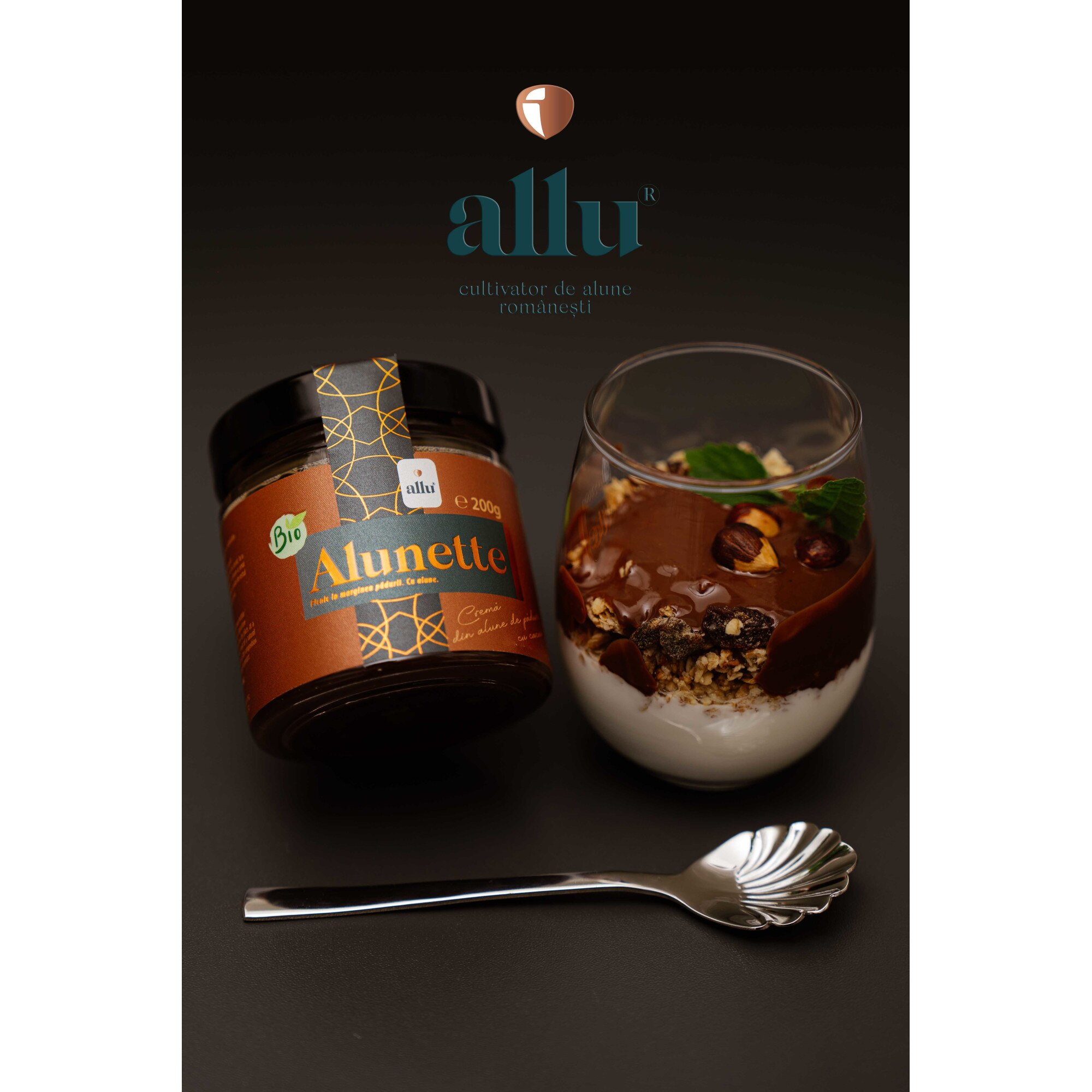 Crema din alune de padure cu cacao, Allu, 200 g - eMAG.ro