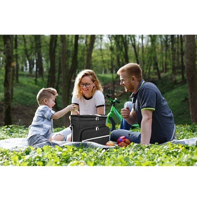 Geanta termica pentru picnic, Zola®, PEVA, spatiu pentru vesela si ...