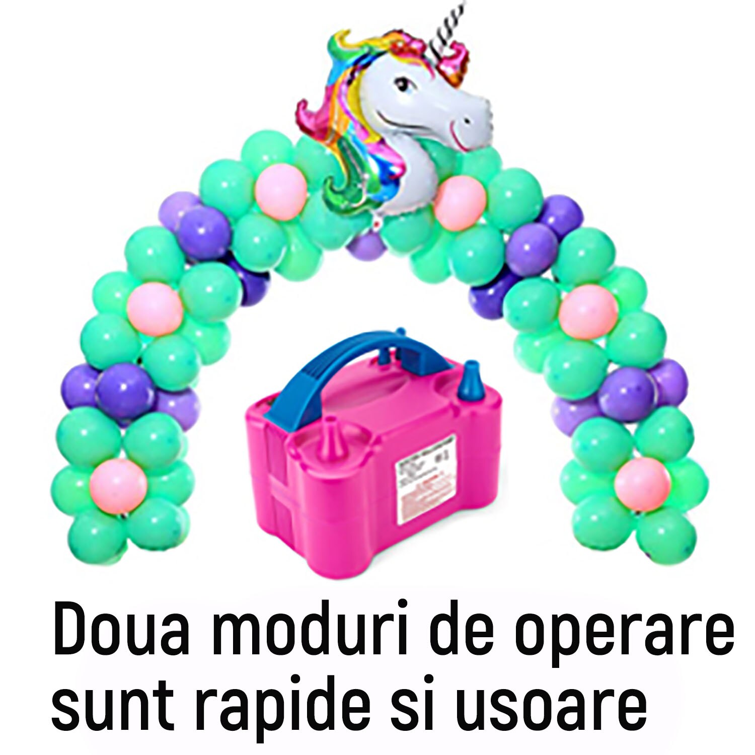 Compresor profesional pentru umflat baloane si obiecte gonflabile ...