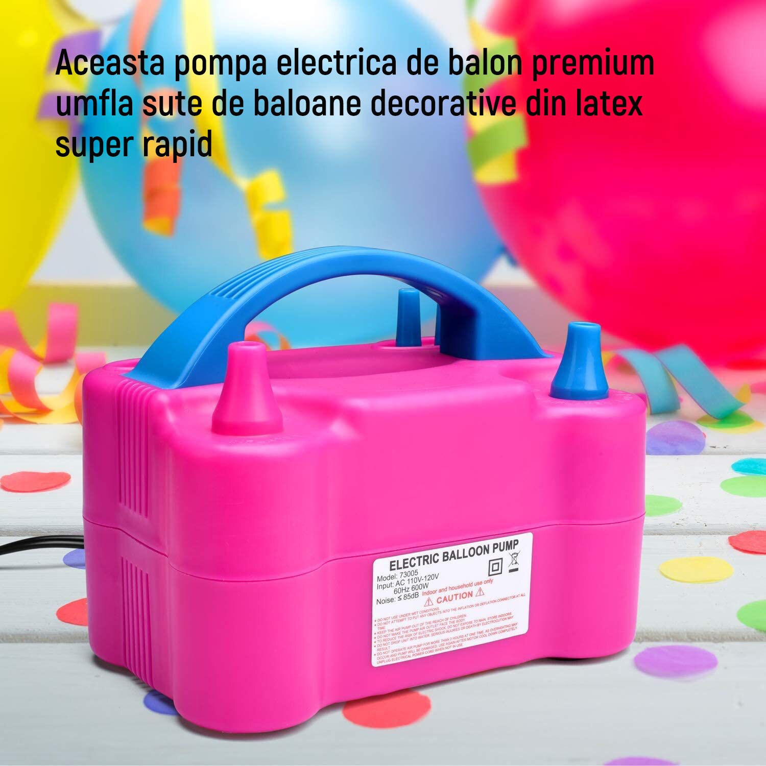 Compresor profesional pentru umflat baloane si obiecte gonflabile ...