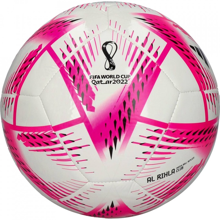 Minge fotbal Adidas Al Rihla 2022 Club, alb/roz, 5 - eMAG.ro