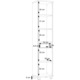 Dulap soldat pentru baie Forte Veris, 2 usi+1 sertar, 40.2x34.8x186.8 ...
