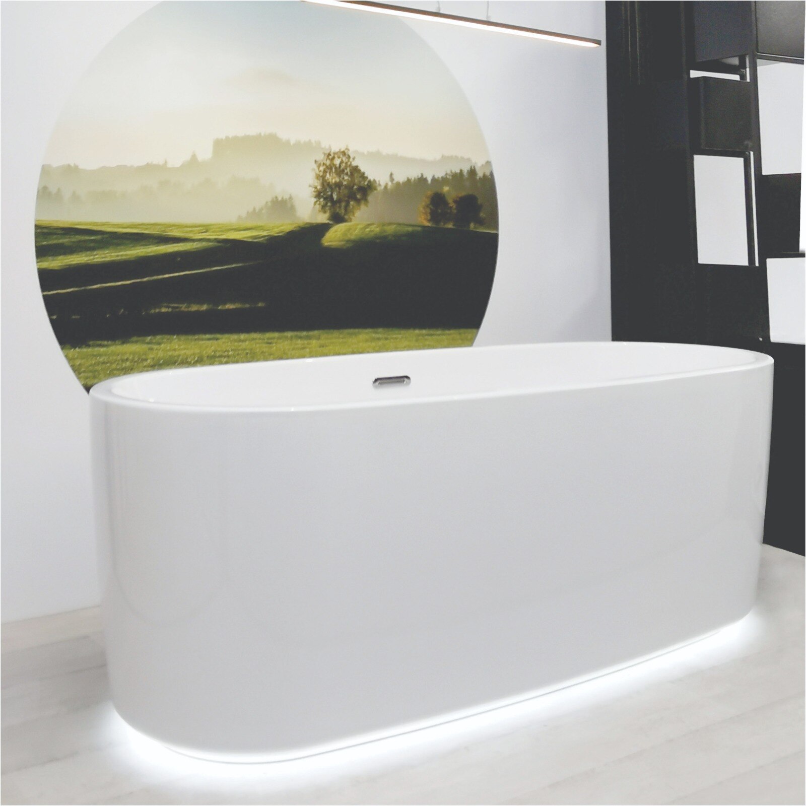 Cada freestanding, ovala, West Float, acril, alba, 170 x 75 cm, sistem ...