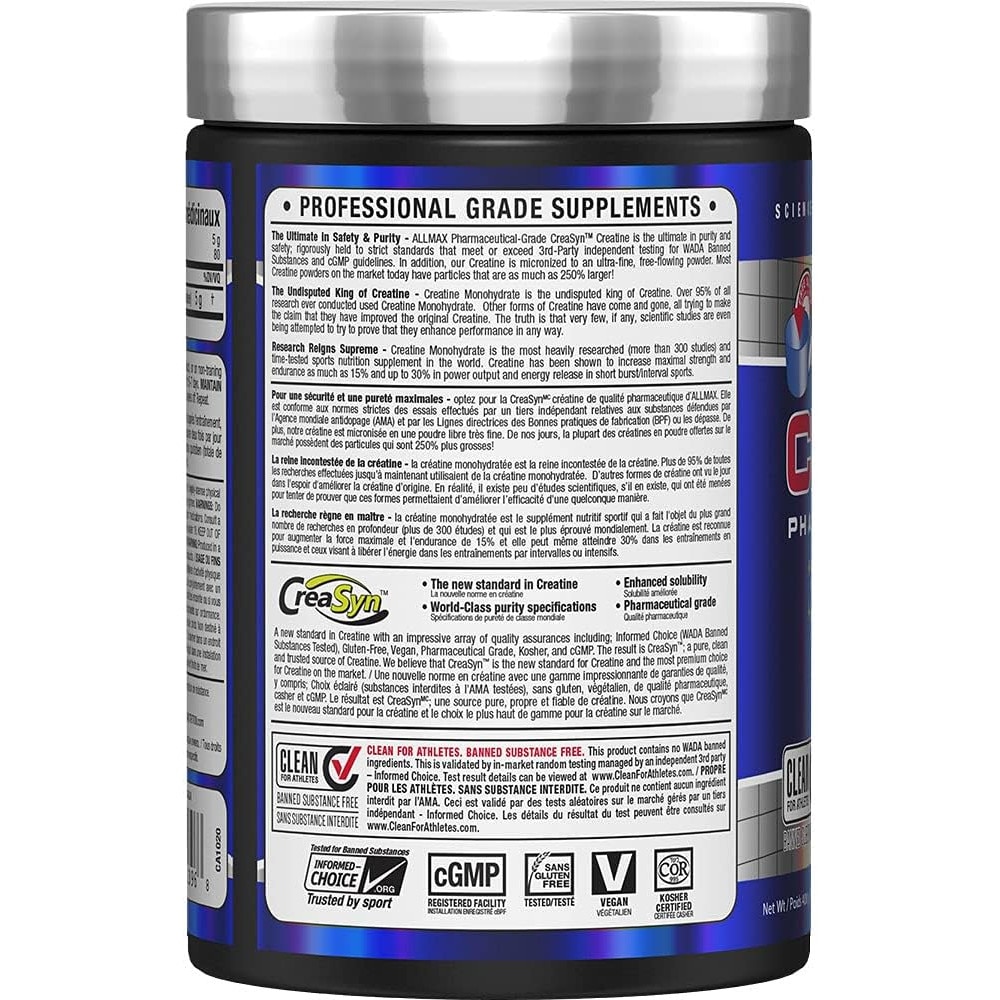 Creatina monohidrata, Allmax Nutrition, pudra micronizata de creatina ...