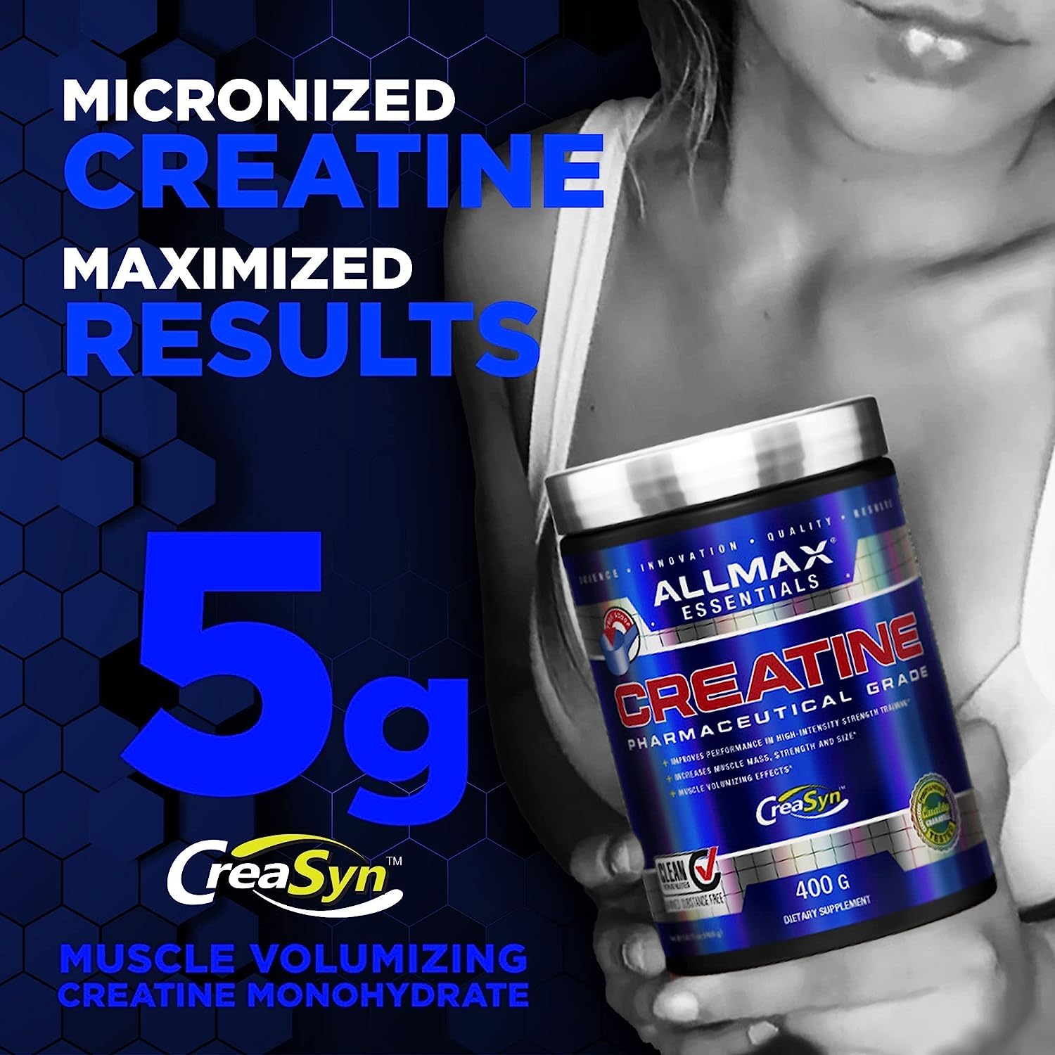 Creatina monohidrata, Allmax Nutrition, pudra micronizata de creatina pentru masa musculara ...