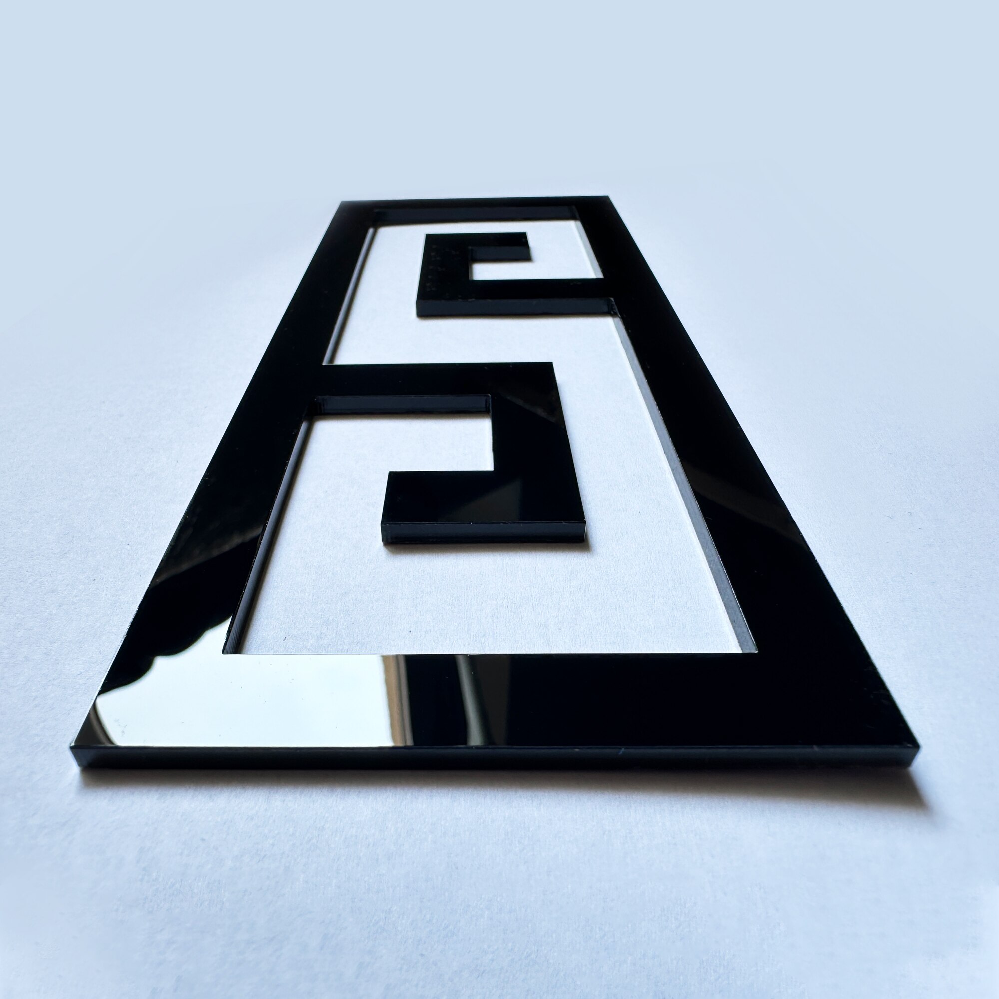 Set 5 buc, placa decorativa perete, acrilic, plexiglas negru lucios ...