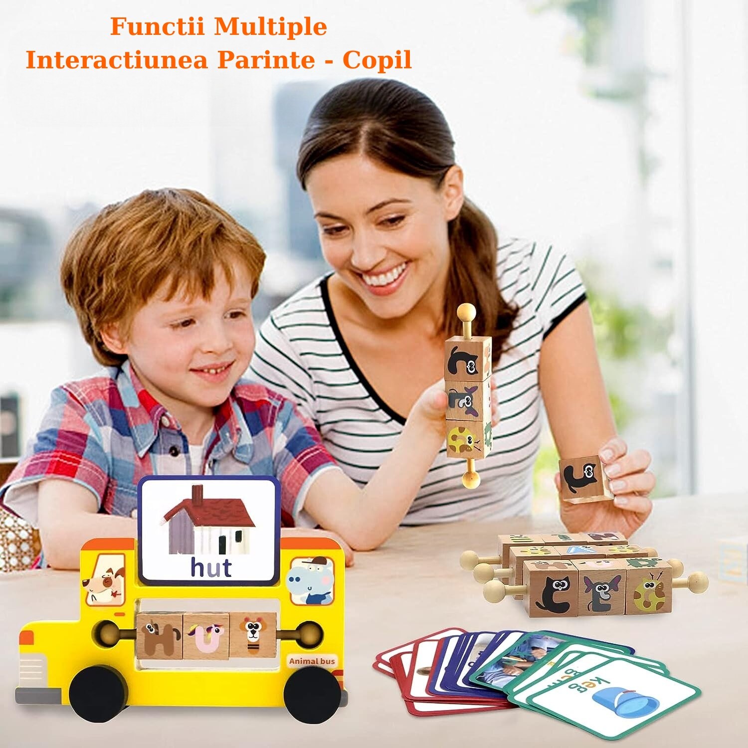Jucarie educative Montessori pentru invatarea prescolara, jocul de ...