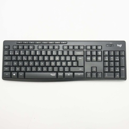Set tastatura si mouse wireless MK295, Layout Francez, Logitech, Negru ...