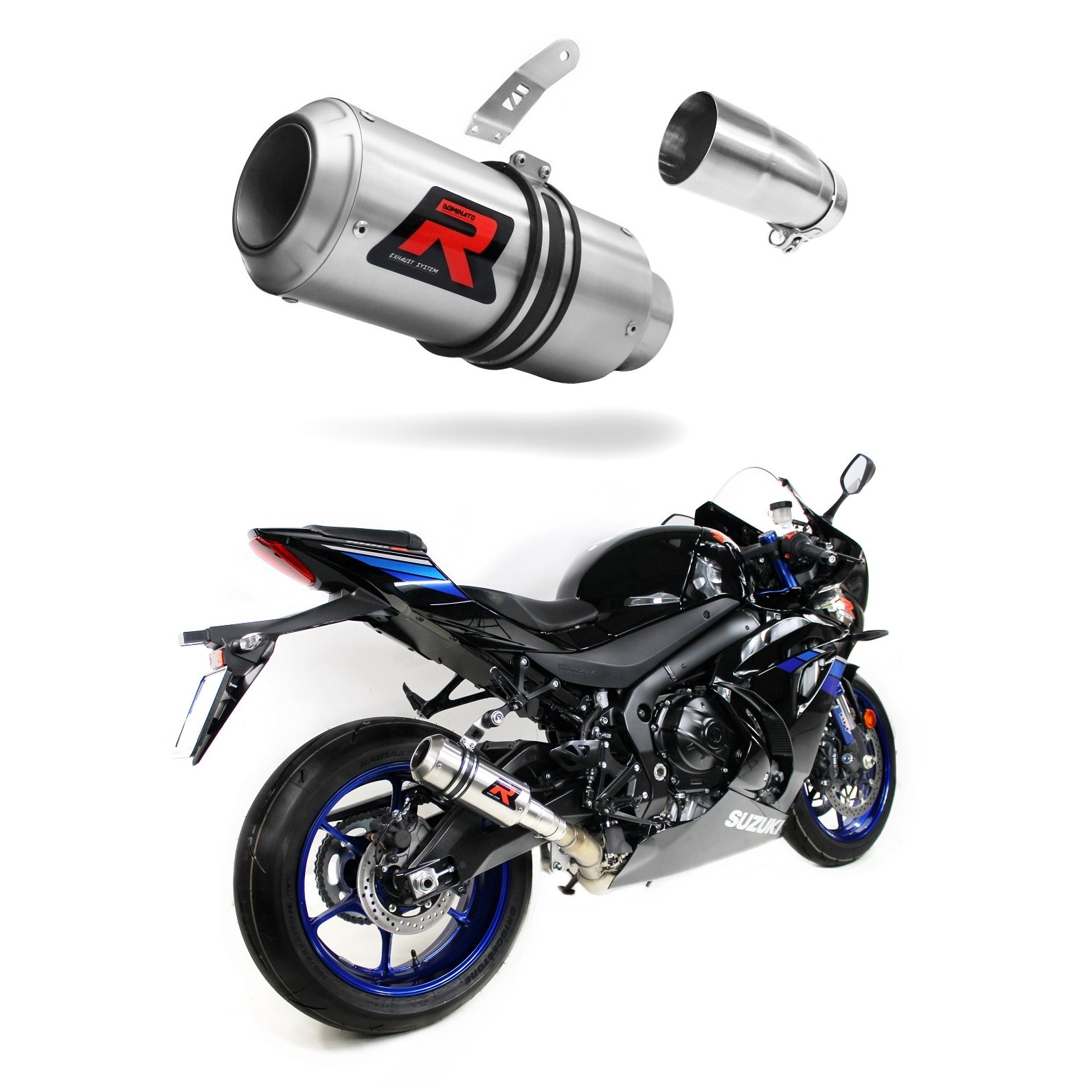 Изпускателен барабан, Dominator, Inox, Suzuki GSX-R 1000 L7, Silver ...