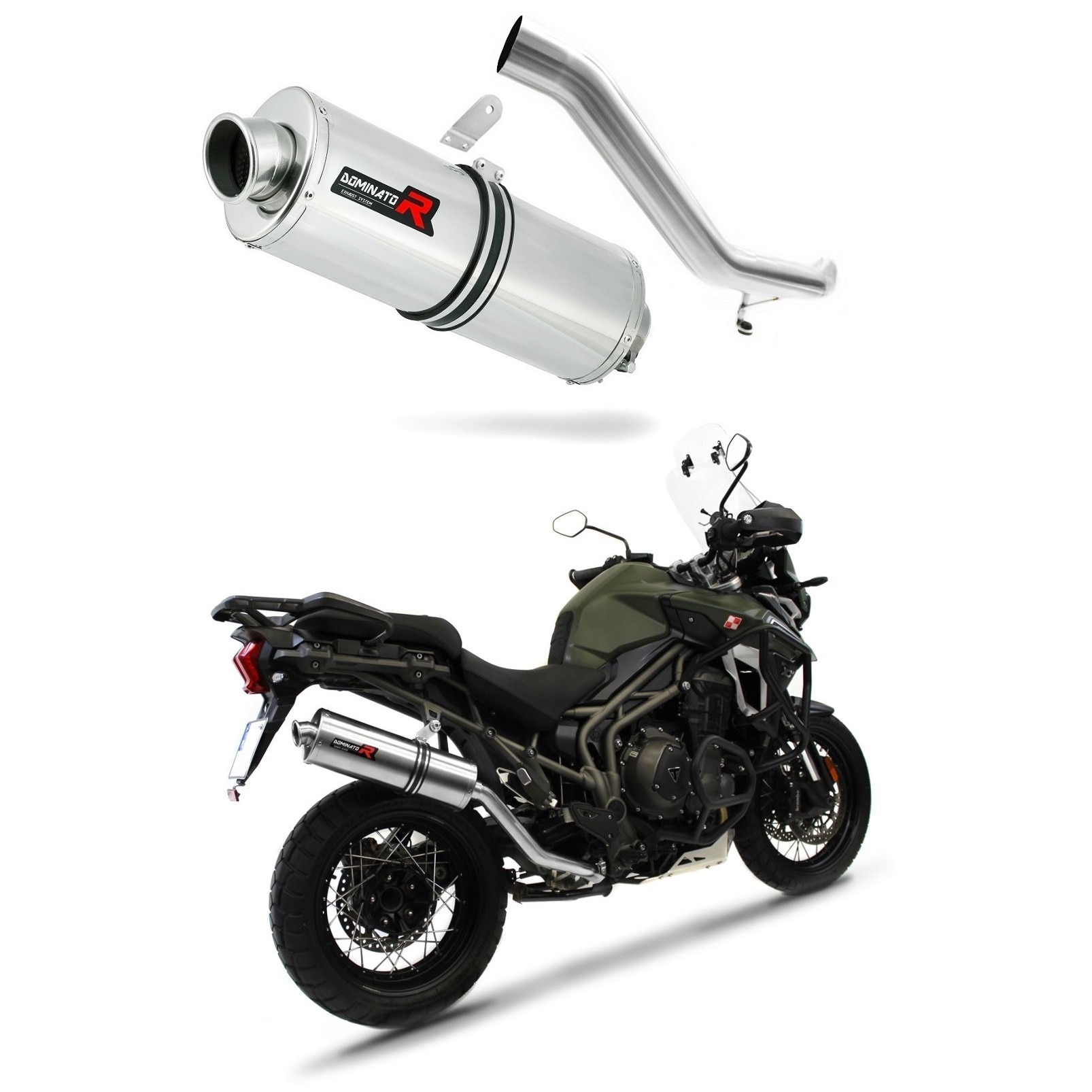 Ауспух, Dominator, неръждаема стомана, Triumph Tiger Explorer 1200 XR XRX XRT XC XCX XCA ...