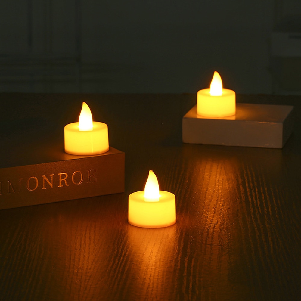 Set 24 lumanari electrice, GelldG, Polipropilena, LED, Alb - eMAG.ro