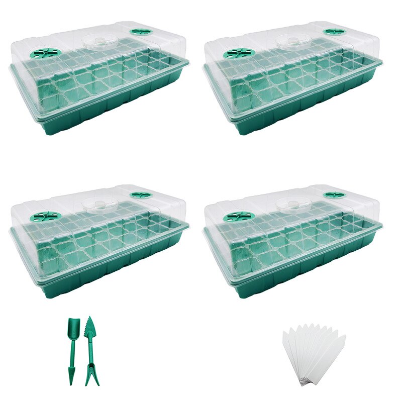 Set 4 tavite de pornire pentru rasaduri, EZGETOP®, Mixc, Plastic, 40 ...