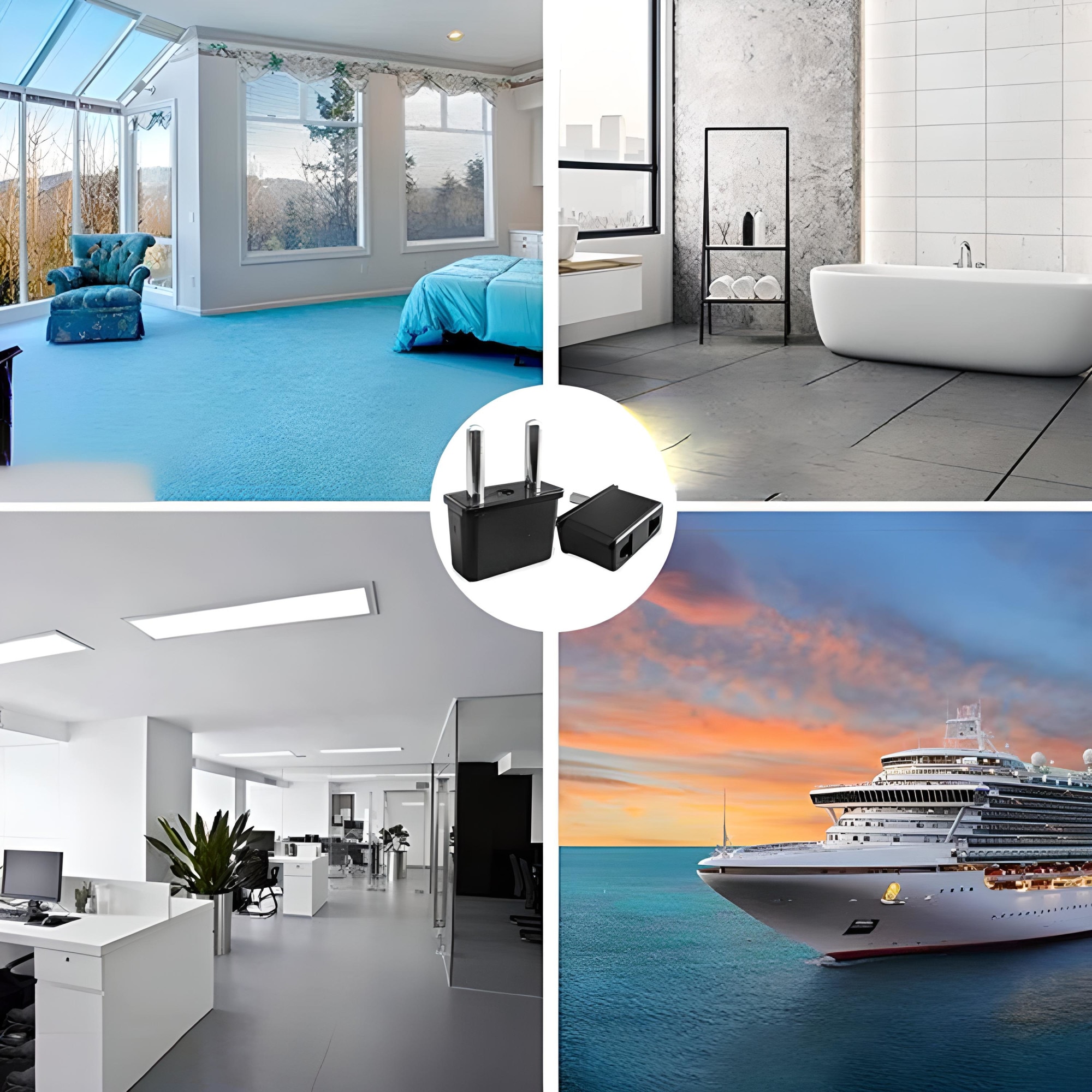 Adaptor Stecher Priza USA-Europe, Tip A-Tip E, Negru - eMAG.ro