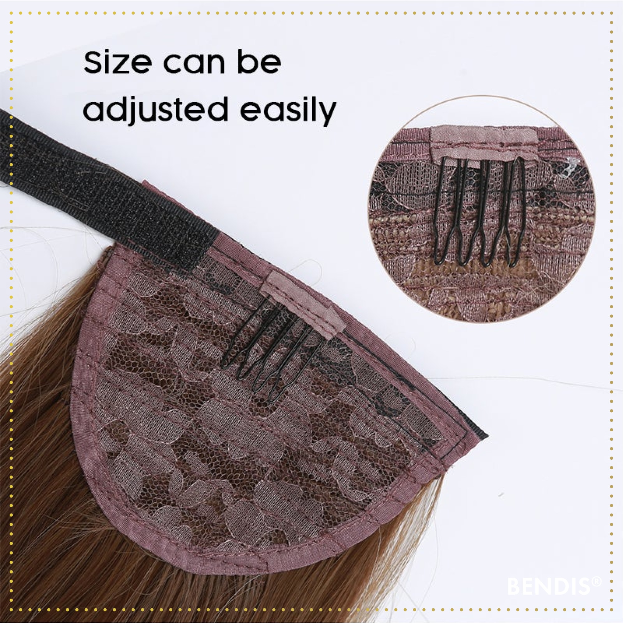 Extensie de par, coada de par ondulata, culoarea Saten Casmir, fibra ...