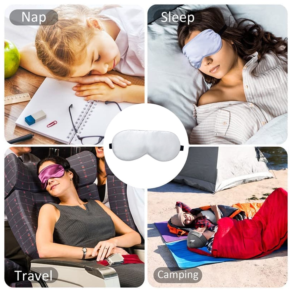 Masca pentru ochi, Matase, Gri - eMAG.ro