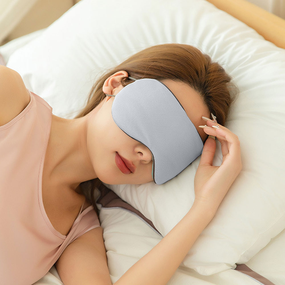 Masca de ochi cu doua fete, Matase, Gri/Verde - eMAG.ro