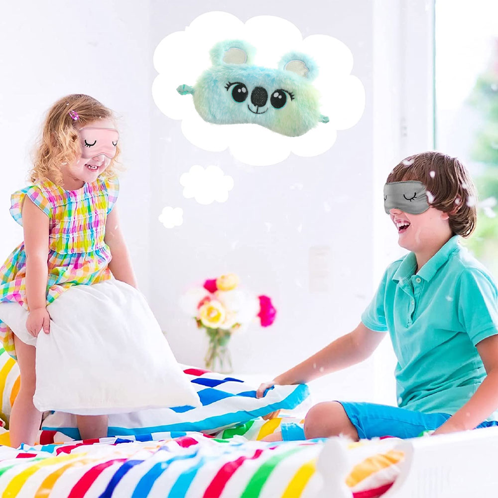 Masca somn copii, Plus, 7.5 x 18 cm, Verde - eMAG.ro