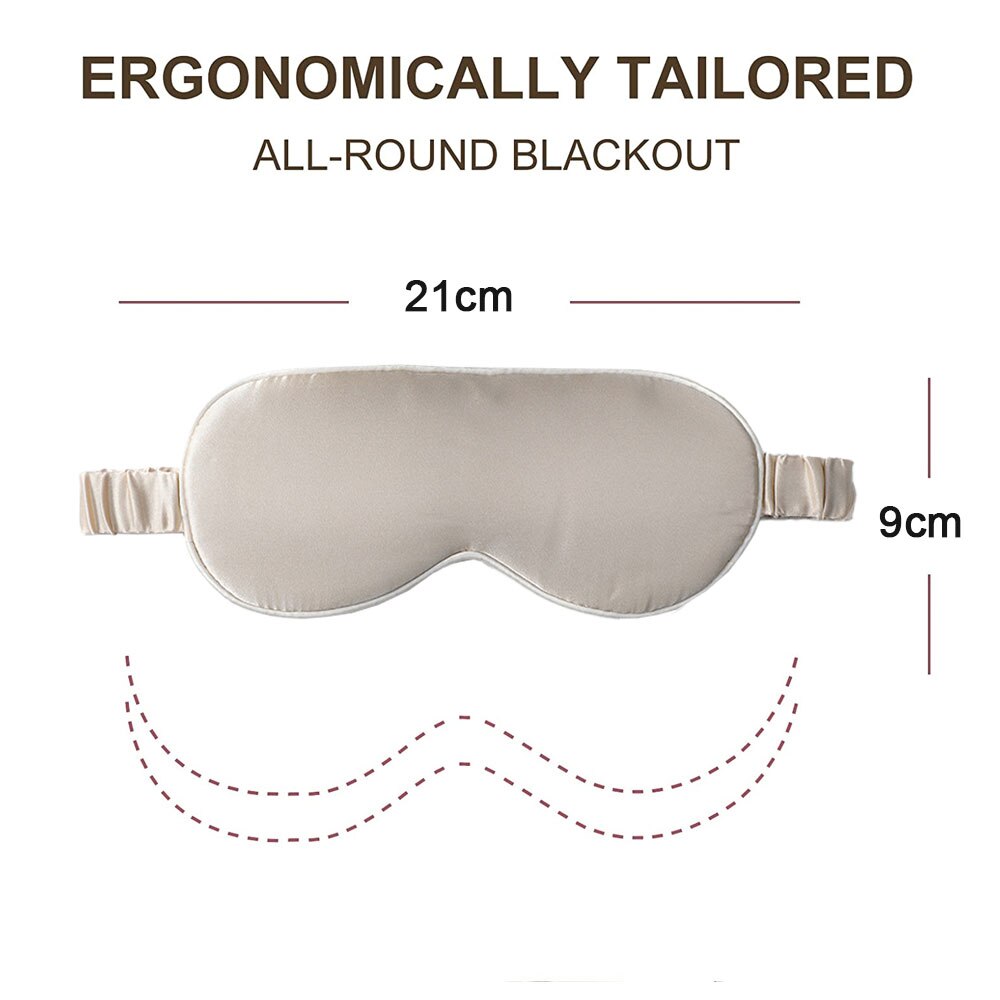 Masca 2 fete somn, Matase, 21 x 9 cm, Auriu - eMAG.ro