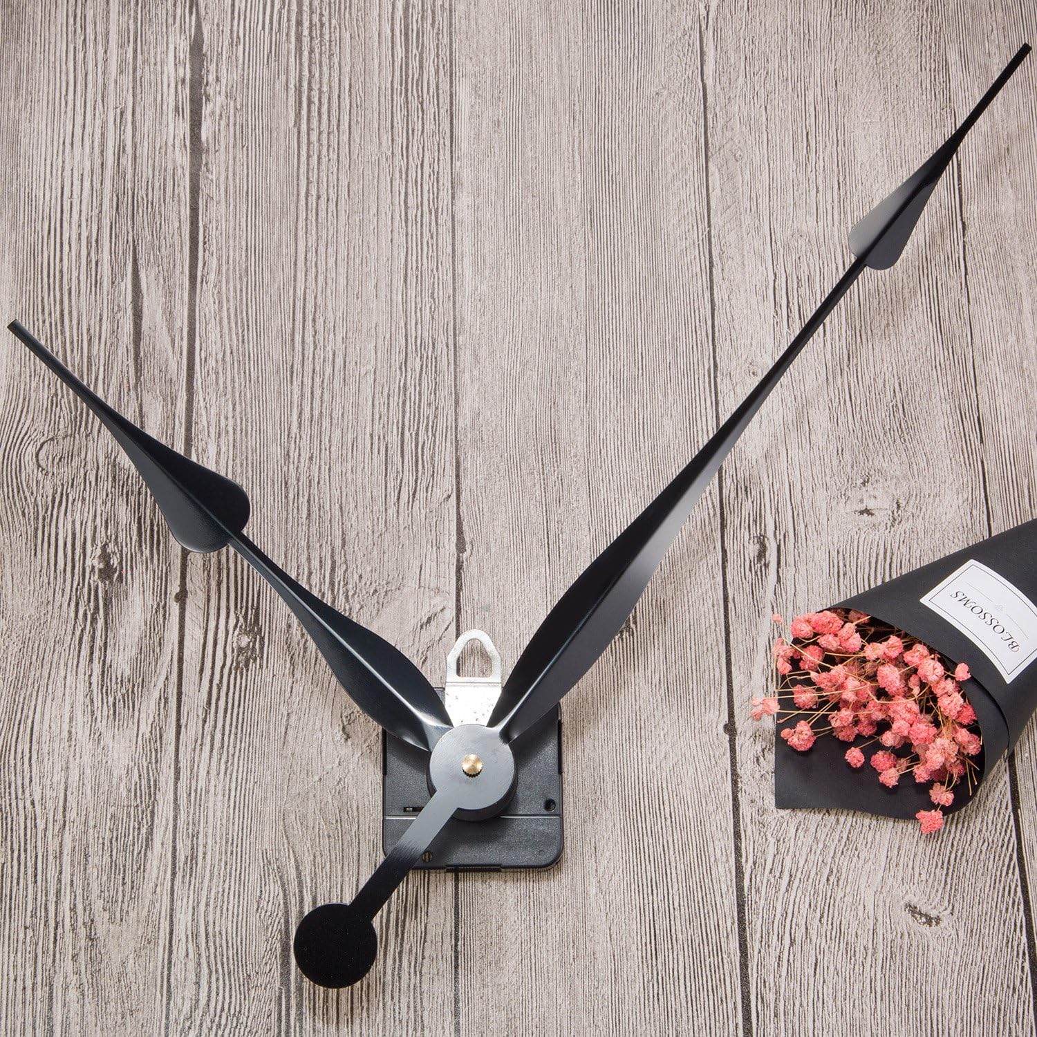 Mecanism ceas cu axa longitudinala, Sunmostar, Plastic/Aluminiu, Negru ...