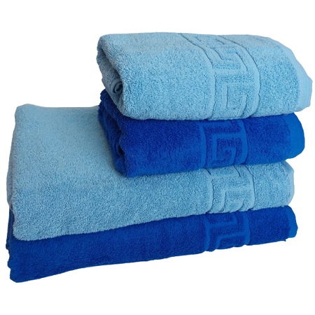 Set Prosoape Pufoase Hoteliere, 4 Piese, Model Greek,100% Bumbac ...