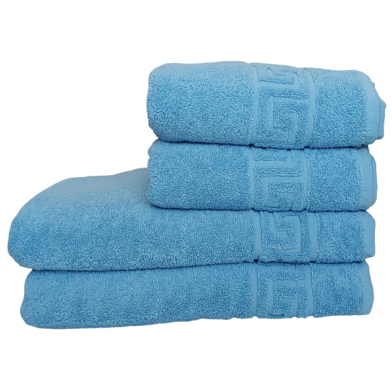 Set Prosoape Pufoase Hoteliere, 4 Piese, Model Greek,100% Bumbac ...