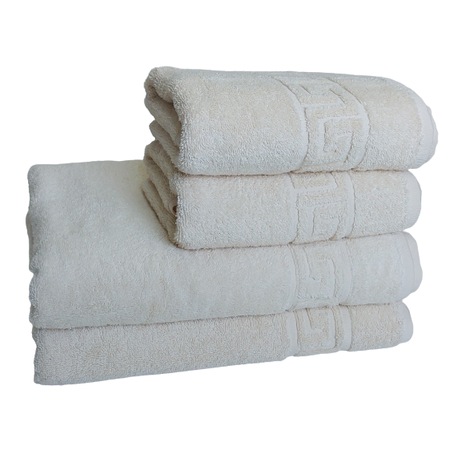 Set Prosoape Pufoase Hoteliere, 4 Piese, Model Greek,100% Bumbac ...