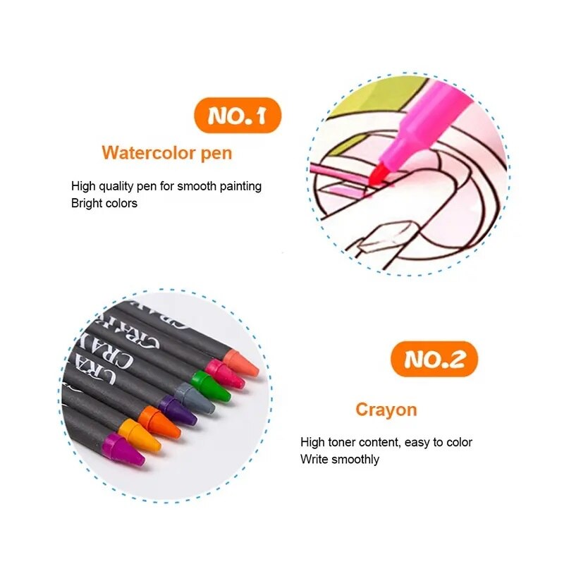 Set de pictura si desen format din carioci, creioane colorate ...