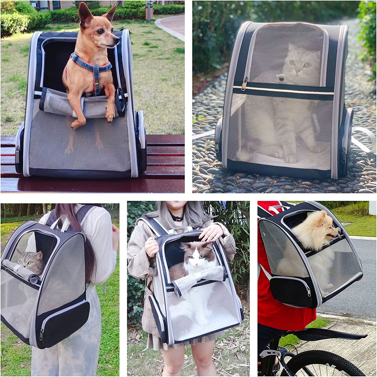 Rucsac pentru animale de companie, Respirabil, PVC/Oxford, Potrivit ...