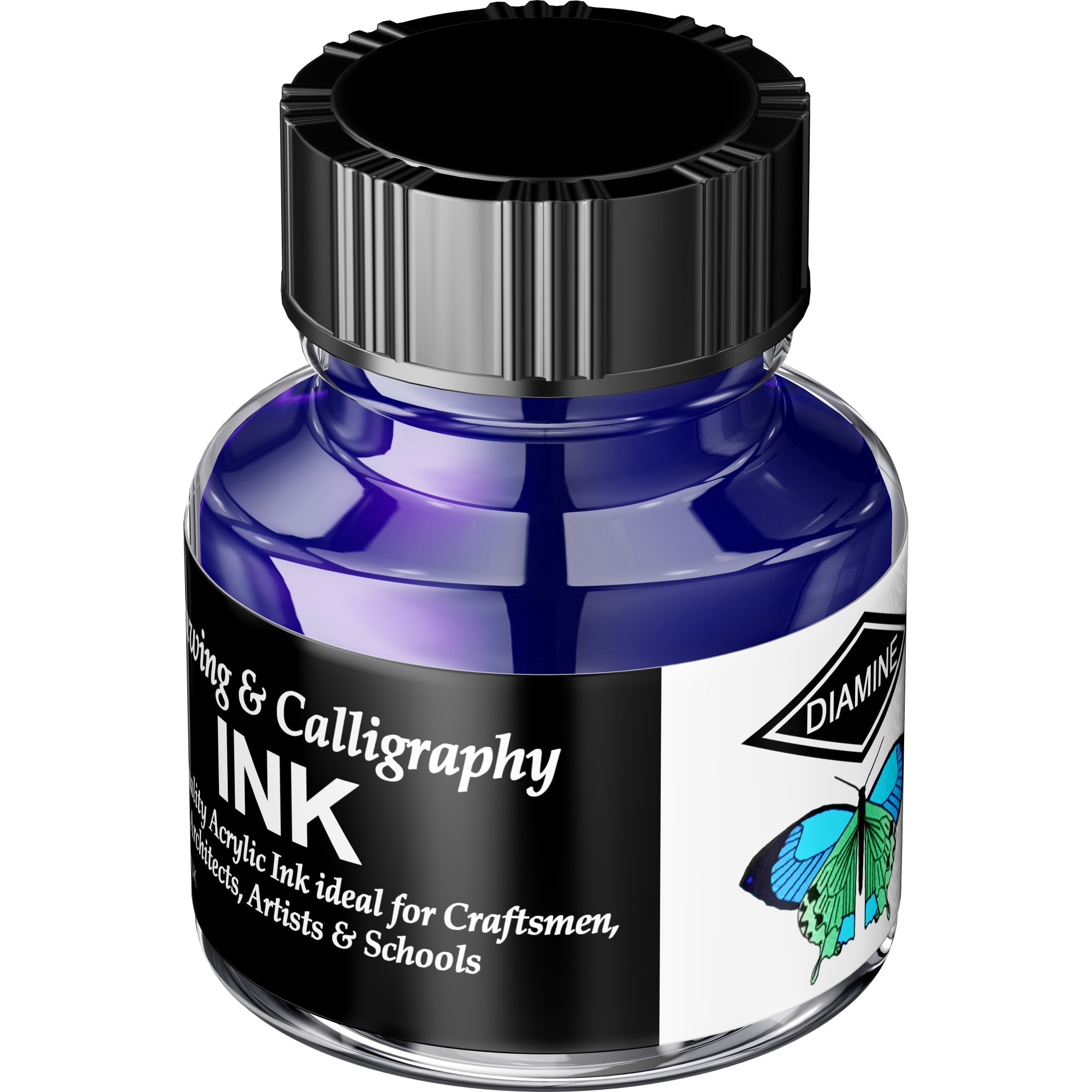 Calimara cerneala caligrafica 30ml Diamine Calligraphy Dark Orchid ...