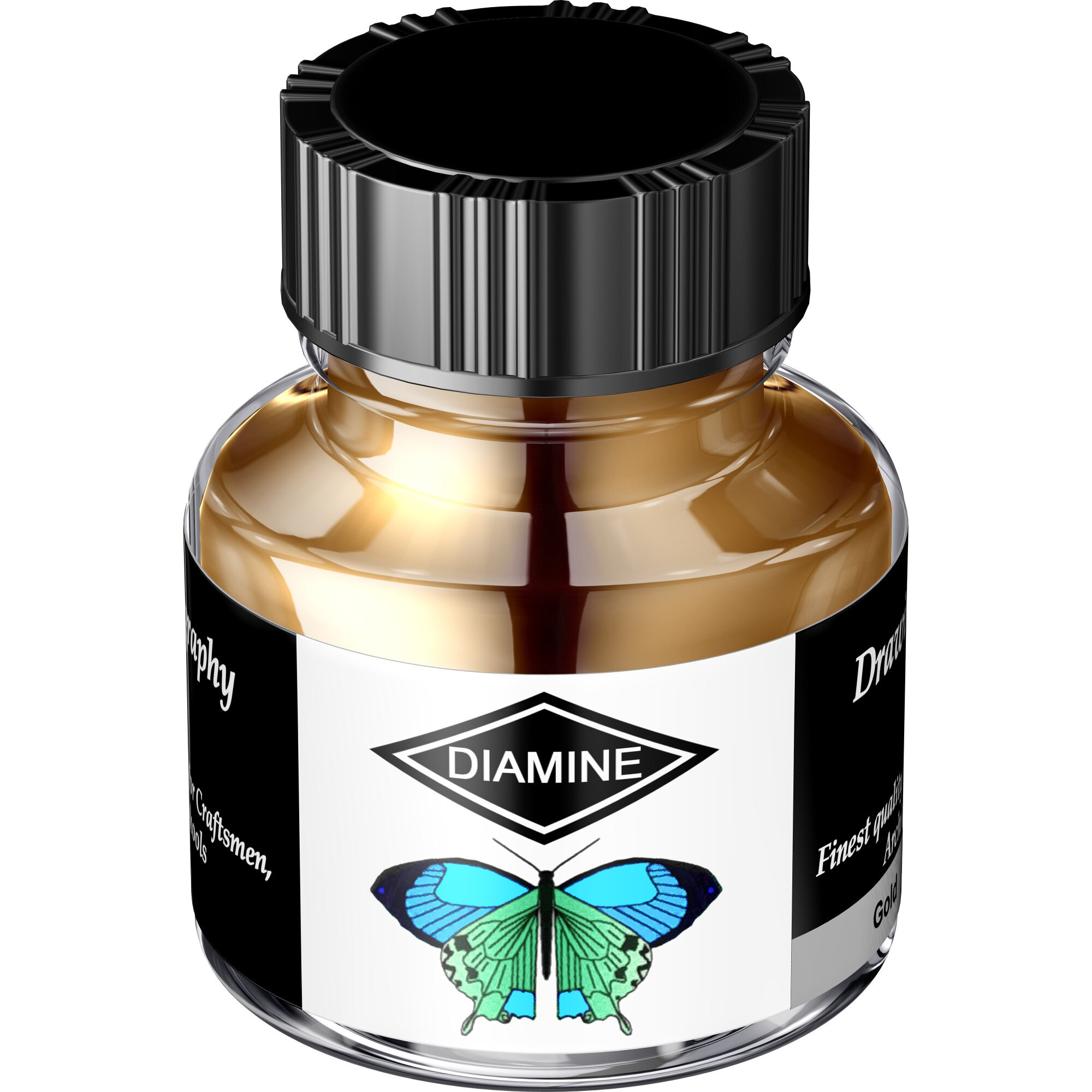 Calimara cerneala caligrafica 30ml Diamine Calligraphy Gold - eMAG.ro