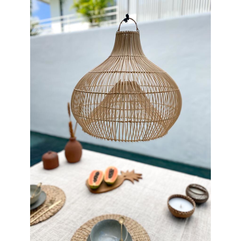 Abajur Boho, Bali Bali, Ratan, Crem - eMAG.ro