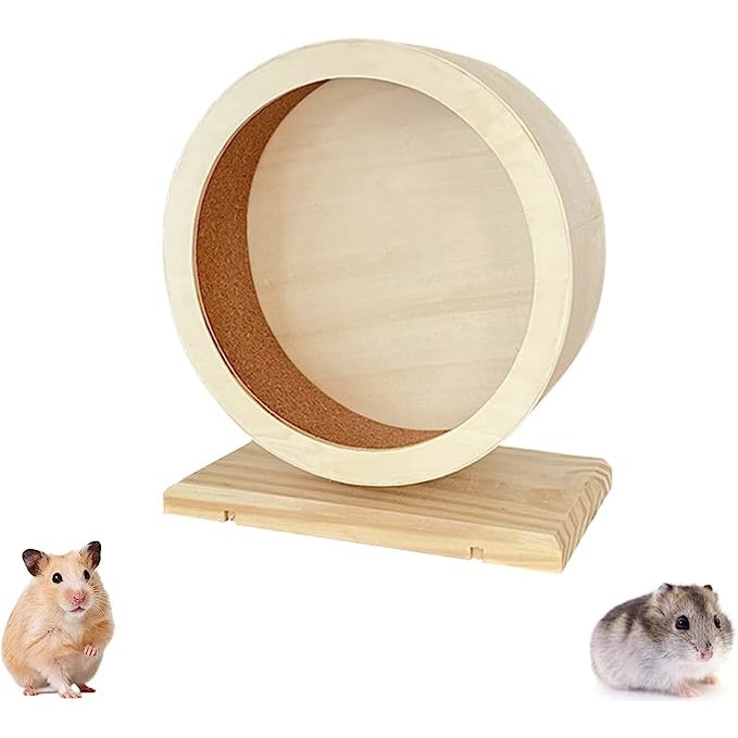 Roata pentru hamster, Lemn, Natural - eMAG.ro